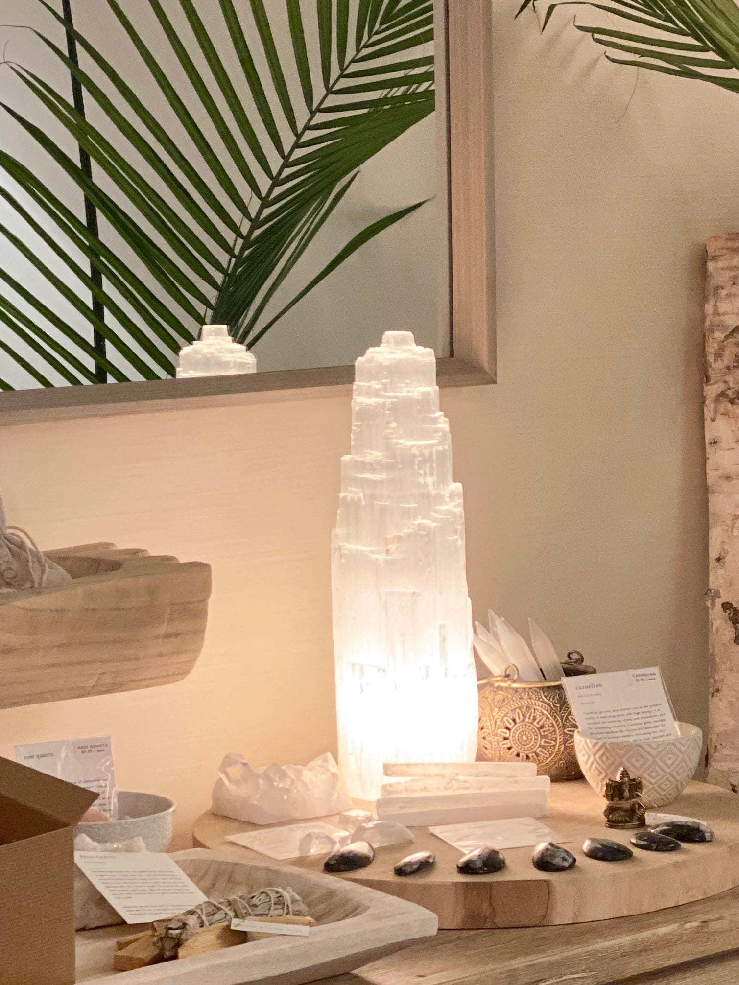 MOROCCAN SELENITE LAMP – BOHINDI